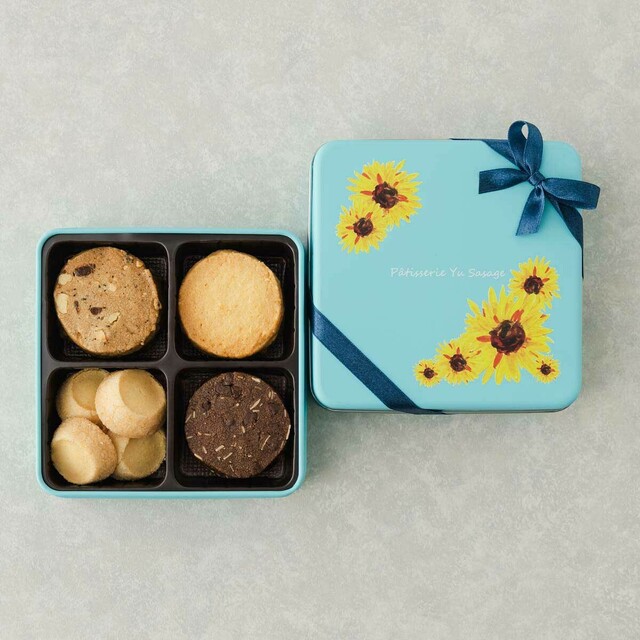 夏限定のデザインが爽やか。 パティスリー ユウササゲ「サブレアソート」【デパ地下スイーツ総選挙：クッキー缶編】 | antenna[アンテナ]