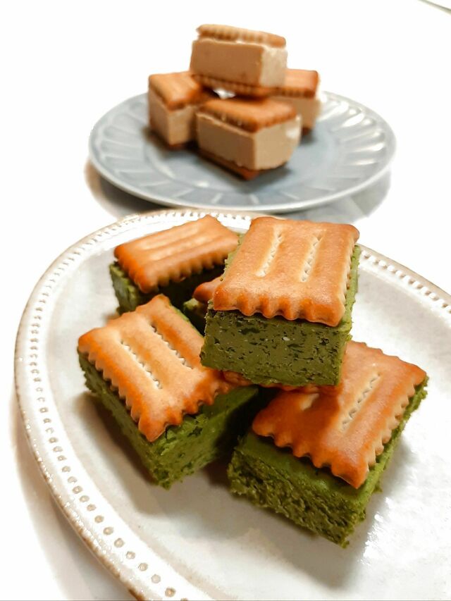 レンチンで♪和風チーズケーキしるこサンド | antenna[アンテナ]