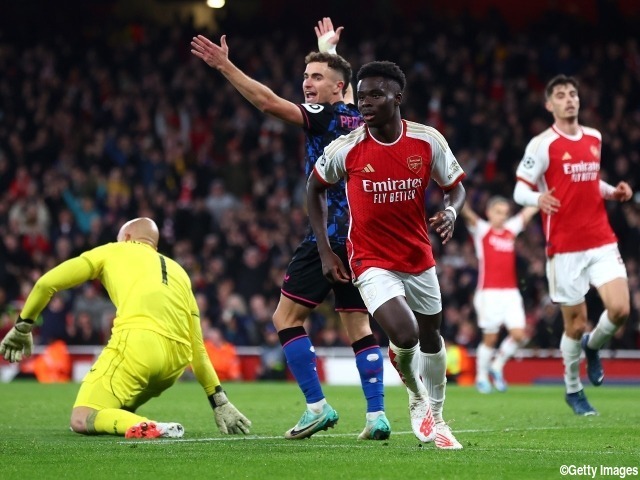 サカが1G1A!! アーセナル、セビージャに完勝で首位キープ…先発の冨安は前半のみの出場に | antenna[アンテナ]