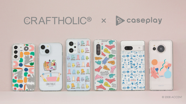 人気キャラクター「CRAFTHOLIC」の、ユルかわでポップ、ハッピーな世界観を表現したスマートフォンアクセサリーが10デザイン×120機種 ...